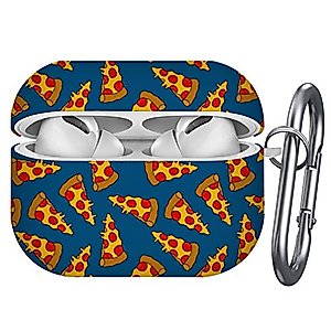 Art-Strap Protective Case, Compatible with AirPods Pro - Shockproof Soft TPU Gel Case Cover with Keychain Carabiner Replacement for Apple AirPods Pro (Pizza Doodle)