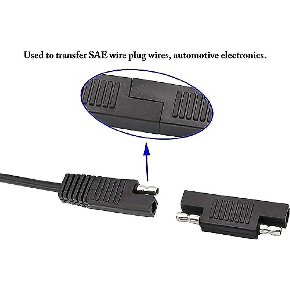 zdyCGTime 4Pack SAE Connector SAE Polarity Reverse Adapter 1.9"x0.28" Gender Charger, Solar Panel Battery Power Charger SAE Male to Male Plug Changer Adapter