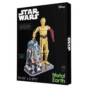 Fascinations Metal Earth Star Wars R2-D2 and C-3PO 3D Metal Model Kit Box Set