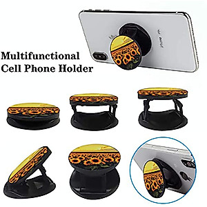 4 Pack Foldable Expanding Cell Phone Finger Stand Holder Compatible with All Smartphones and Tablets Yellow Sunset Field Sunflower
