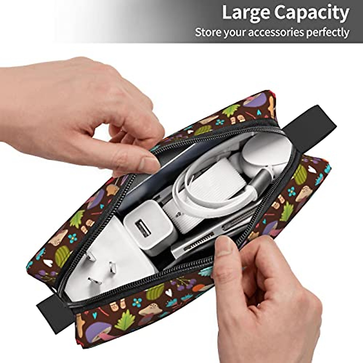 Colorful Mushroom Fashionable Pencil/Pen Case, Portable Stationery With Zipper For Teenage Men Women, Pencil Pouch Cosmetic Storage Bag