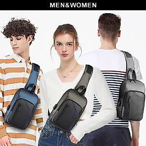 AIWIWH Sling Backpack for Men and Women Crossbody Chest Bag for Outdoor Hiking and Travel Daypack