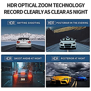 1080P Full HD Dash Cam Front, 4KFull HD Smart Dash Camera for Cars, Microlight Night Vision, 3" IPS Scree Dashcam, UHD 120°Wide Angle Motion Detection, Loop Recording, Support 32GB Max