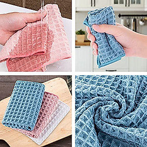 6 PC sdish Towels for Kitchen, Reusable Dish Cloths，12" x 12"Dish Towels for Washing Dishes ，Highly Absorbent Tea Towel,Premium Dish Rags_Suitable for Kitchen Bathroom and Cleaning Counters