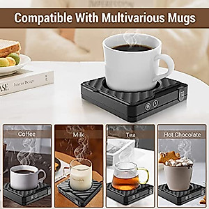 Coffee Mug Warmer&Coffee Warmer for Desk Auto Shut Off, Coffee Cup Warmer for Desk with 3 Temperature Setting, Cup Warmer for Coffee/Milk/Tea/Beverage/Chocolate, Smart Coffee Mug Warmer for Desk