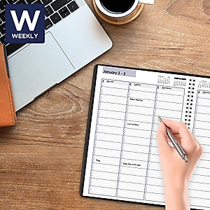 2022 Weekly Appointment Book & Planner by AT-A-GLANCE, 8" x 11", Large, DayMinder, Black (G52000)