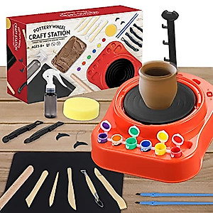 Innorock Pottery Wheel for Kid - Spin and Sculpt Pottery Wheel Toys & Arts and Crafts for Kids Ages 8-12 Girls Boys with Pottery Tools & Art Set, Complete Pottery Kit for Kids Ages 8 9 10 11 12