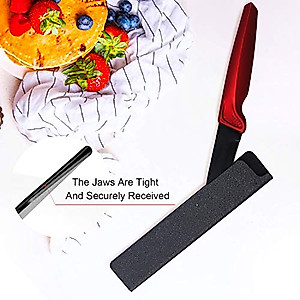 2-Piece Knife Edge Guards(8.5” and 10.5") with Plush are More Durable, BPA-Free, Gentle on Your Blades, and Long-Lasting. Chef Knife Covers Are Abrasion Resistant! 1