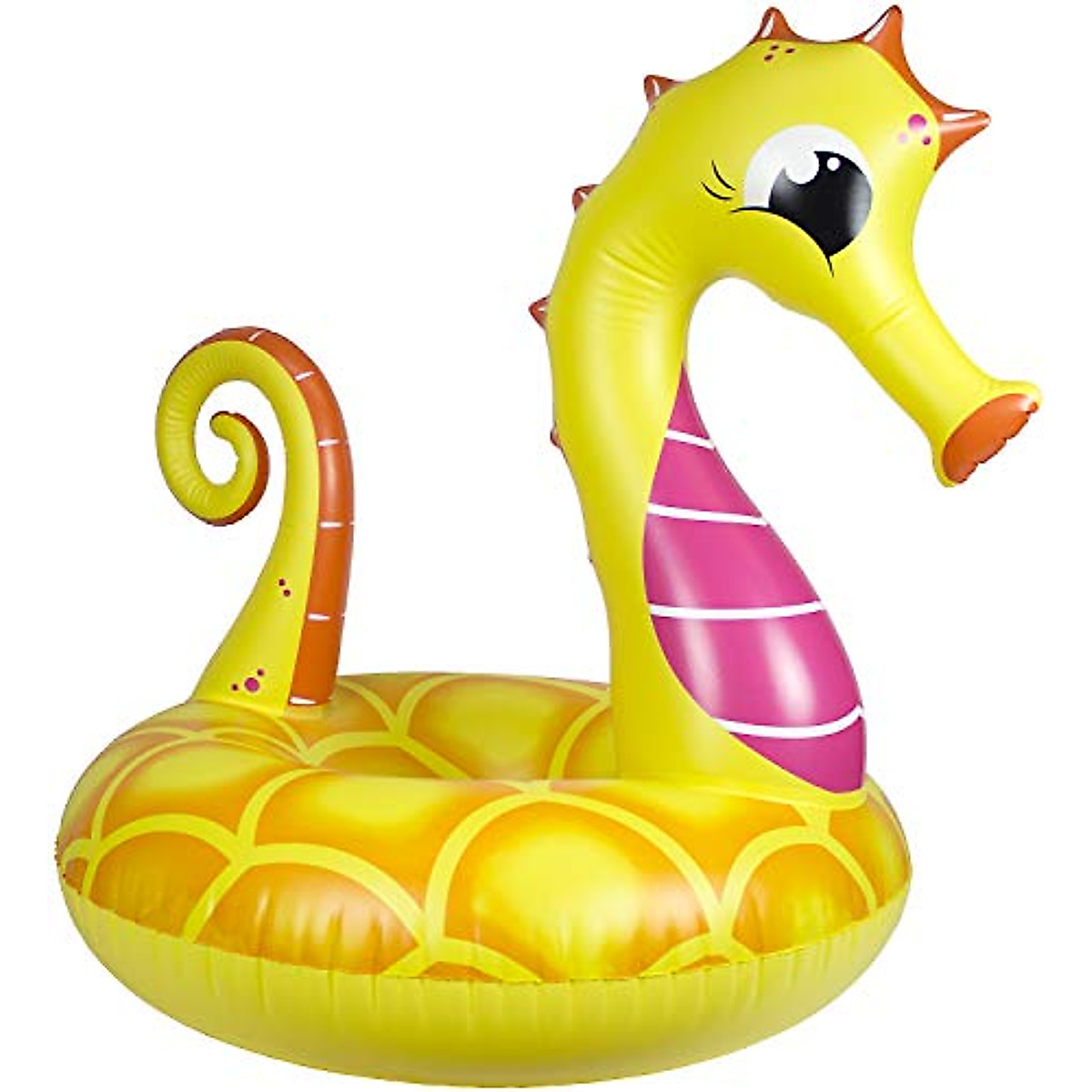 Poolmaster 48-Inch Inflatable Swimming Pool Party Float, Seahorse, Yellow