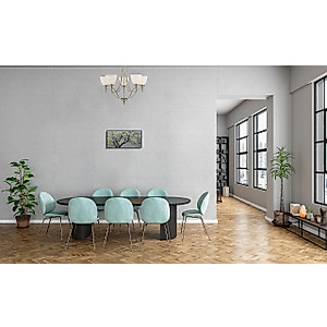 Hand Painted Oil Painting Canvas Wall Art Abstract Black & White Birds on Tree Front Load Frame 10x20" Extra 1/4" Slim 0.71" Height Wood Moulding 3D Brushstroke for Home Decor Office Living Bed Dining