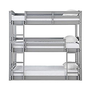 DHP Phoenix Triple Bunk Bed, Gray