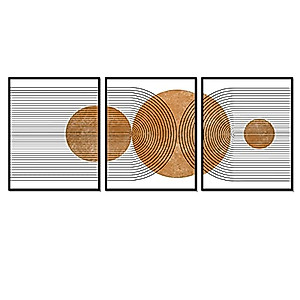 Mid Century Modern Print Geometric Wall Decor Abstract Lines Art Set Above Bed Wall Art Arch Art Mid Century Decor Set Of 3 UNFRAMED 11X14INCH