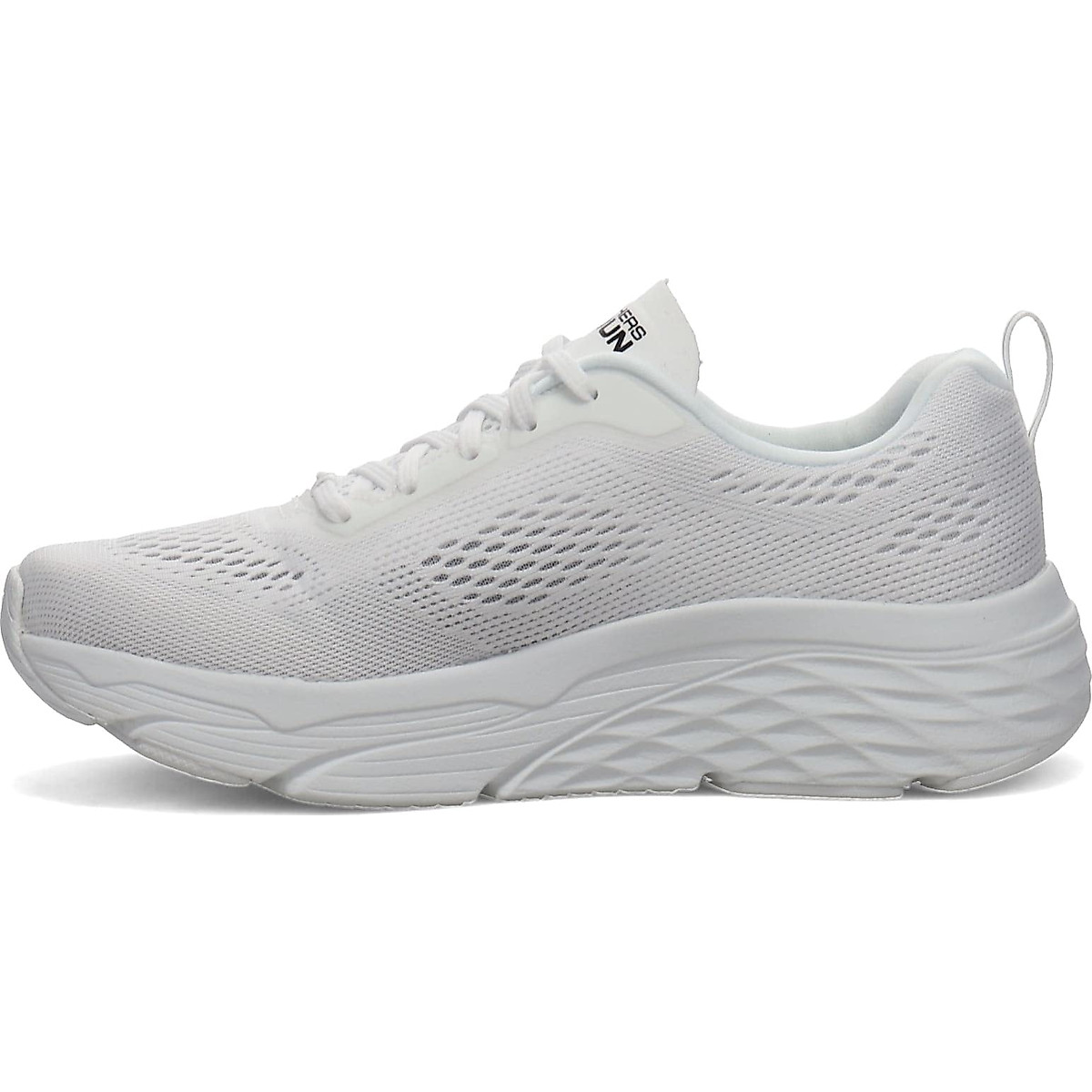 Skechers Women's MAX Cushioning Elite-Destination Point Sneaker, White, 8