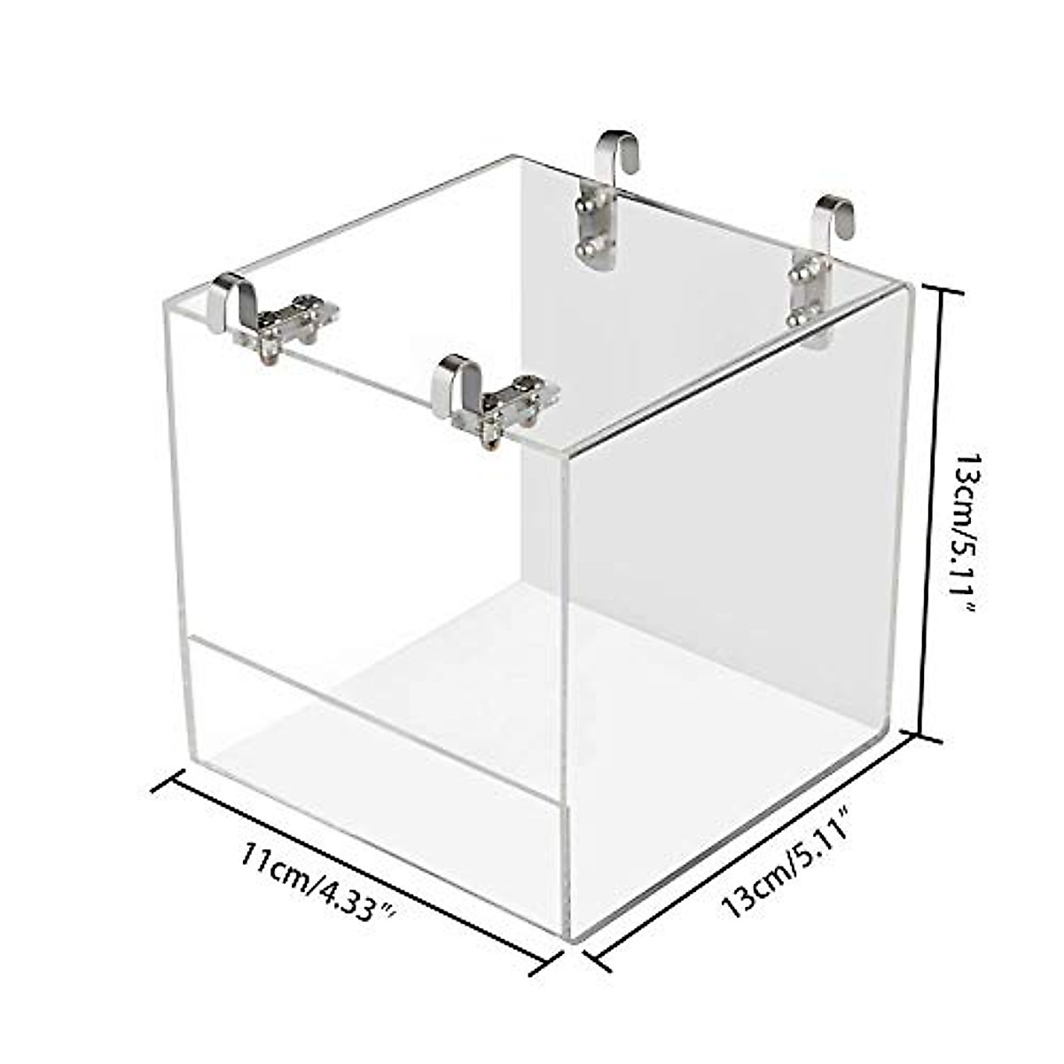 S_HomeStore Hanging Bird Bath, Bird Bathtub Cube Bath Shower Box Bowl with Metal Hooks for Little Birds Canary Budgies Parrot