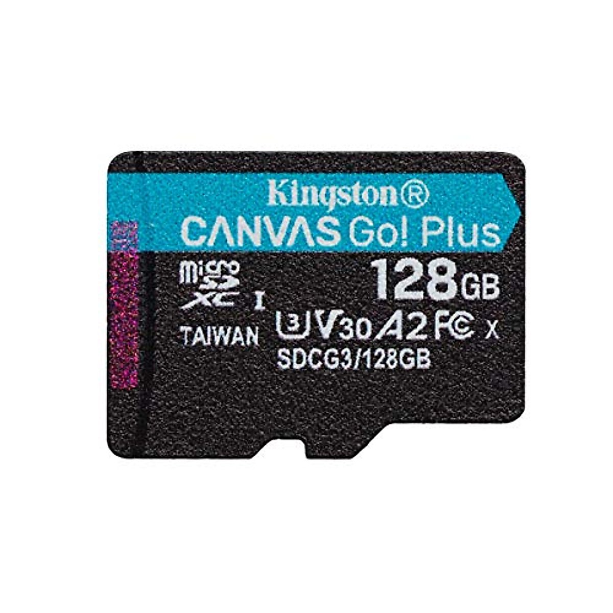 Kingston 128GB microSDXC Canvas Go Plus 170MB/s Read UHS-I, C10, U3, V30, A2/A1 Memory Card + Adapter (SDCG3/128GB)