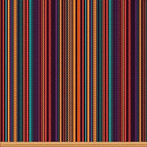 Feelyou Vintage Stripes Fabric by The Yard, Colorful Abstract Exotic Vertical Lines Style Upholstery Fabric for Chairs and Home DIY Projects, Bright Rainbow Decorative Waterproof Fabric, 1 Yard