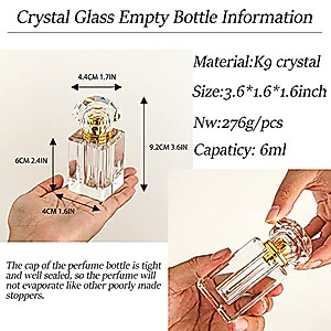H&D HYALINE & DORA H&D Crystal Perfume Bottles Empty Refillable Decorative Bottles Glass Bottles for Home Decor Lady Gift