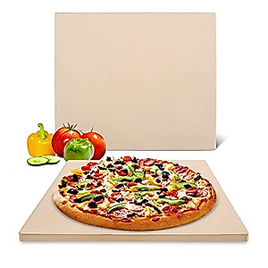 GGC Pizza Stone for Oven and Grill, 12 inch Square Bread Baking Stone, Thermal Shock Resistant for Cooking Stone, Making Pizza Bread Cookie and More