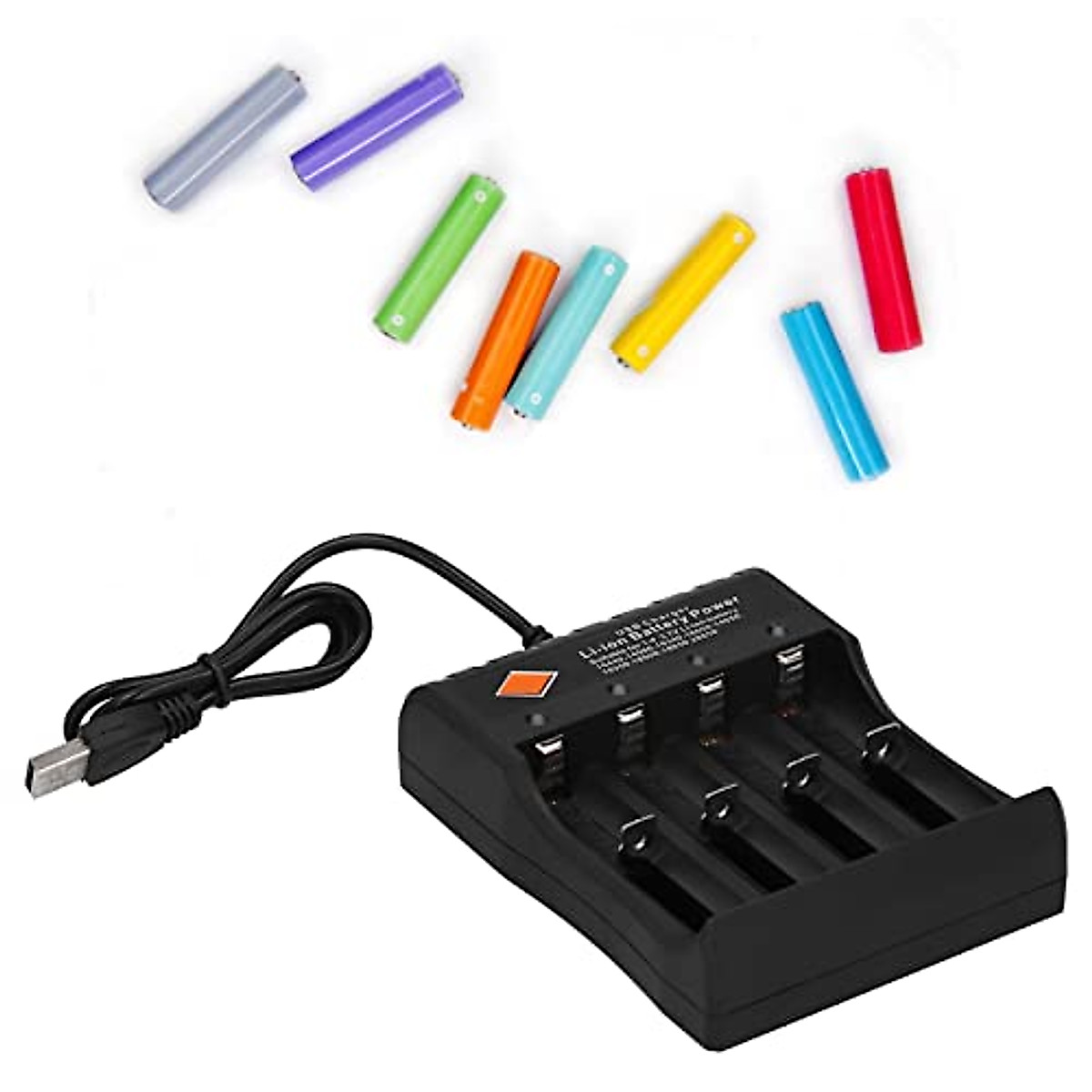 Battery Charger Lithium Dc4.2V Liion Battery Box Bay USB 3.7V for Cable 4 Slot Charger Power Battery Adapter Battery Packs