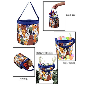 Disney Star Wars Yoda Collapsible Nylon Basket Bucket Tote Bag (One Size, Blue)