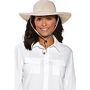 Coolibar UPF 50+ Women's Shelly Shapeable Travel Sun Hat - Sun Protective (One Size- Tan)