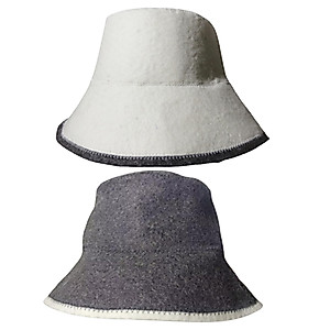 NewGtuizi Sauna Hat for Women and Men,2PCS Felt Water Absorbent Sauna Hat for Women Men Regulate Temperature Fisherman's Sauna Cap Style2