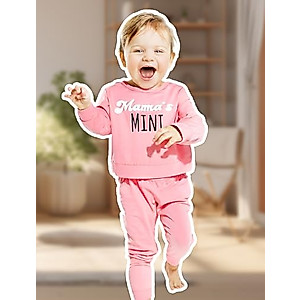 Mikrdoo 18M Toddler Baby Girl ClothesSweatshirt Top Pants Set 18-24 Months