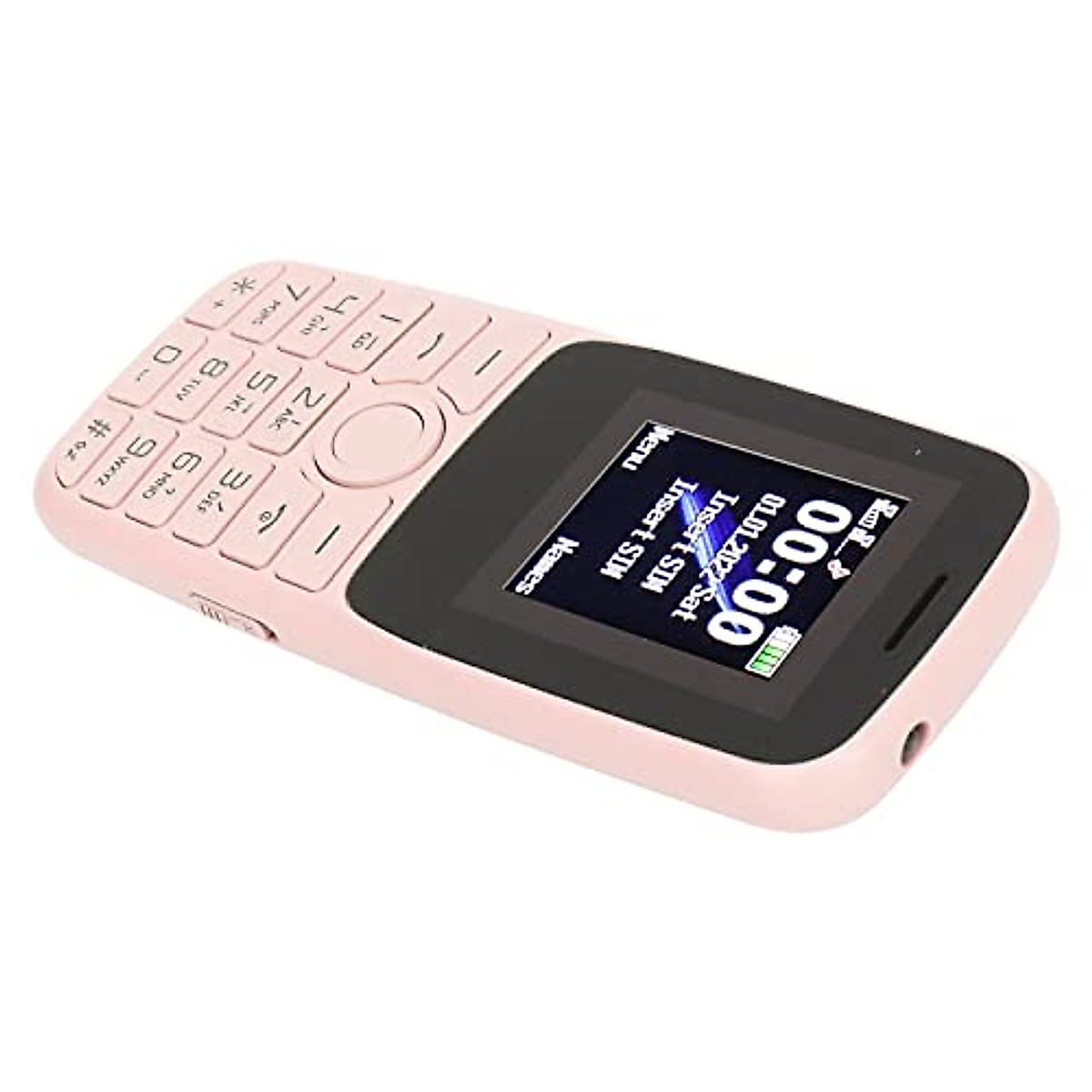 Unlocked Cellphone, 1400mAh Large Font Big Buttons 2.4in Screen Senior Cell Phone 2G GSM for Travel (Pink)