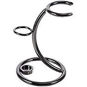 Shaving Razor and Brush Stand Universal Holder for Safety Razor Storage Shave Brush Holder (gunmetal)