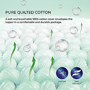 Organic Cotton Cover Mattress Topper, Futon Mattress, Tatami Mat Sleeping Pad, Down Alternative Featherbed, Natural Temperature Regulating, Soft & Plush