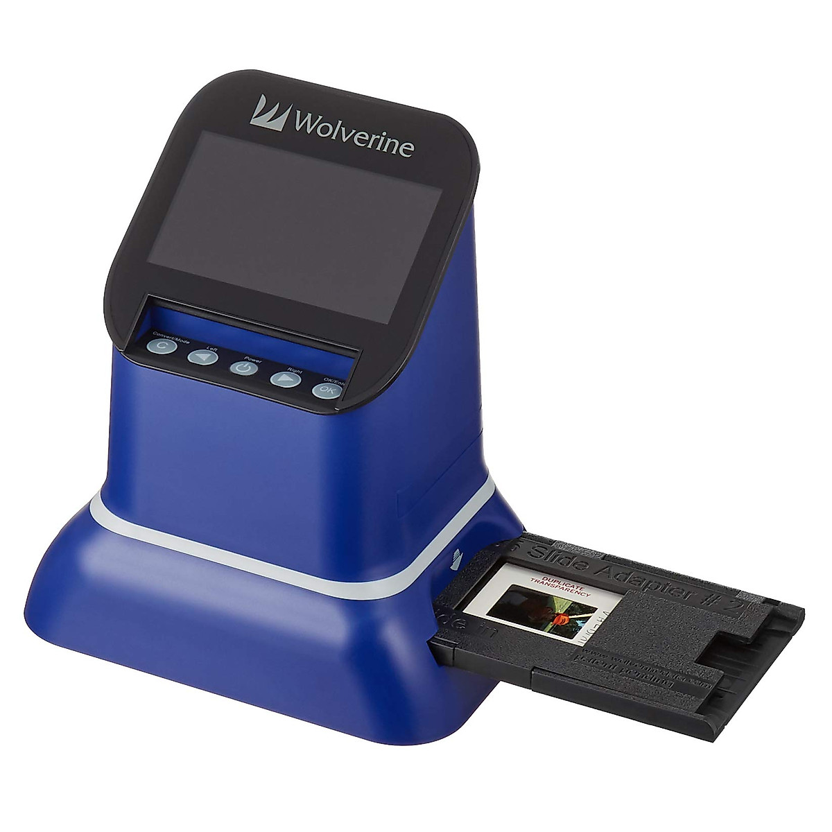 Wolverine F2D Saturn Digital Film & Slide Scanner - Converts 120 Medium Format, 127 Film, Microfiche, 35mm Negatives & Slides to Digital JPEG - Large 4.3" LCD w/HDMI Output (Blue)