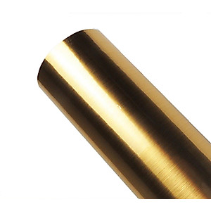 Metal Look Film Vinyl Self Adhesive Gold Texture Waterproof Anti Greasy Counter Top Peel Stick Metallic Gloss Shelf Liner for Kitchen Cabinet 15.6inch by 79inch