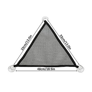 GLOGLOW Triangular Bearded Dragon Hammock, Mesh Lizards Hammock Foldable Comfortable Strong Bearing Capacity for Hamsters M