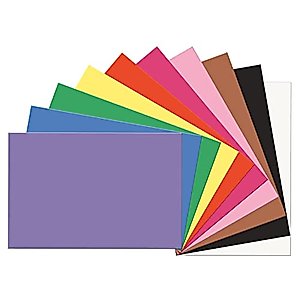 Prang (Formerly SunWorks) Construction Paper, 10 Assorted Colors, 12" x 18", 100 Sheets