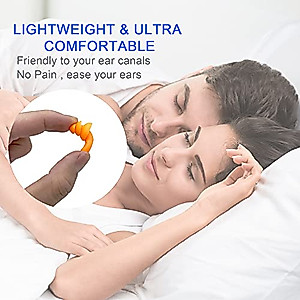 Ear Plugs for Sleeping Noise Canceling, 16 Pairs Reusable Ear Plugs Soft Silicone Earplugs Noise Reduction with Nylon Cord Hearing Protection for Shooting,Snoring,Travel, Work, Studying, Loud Noise