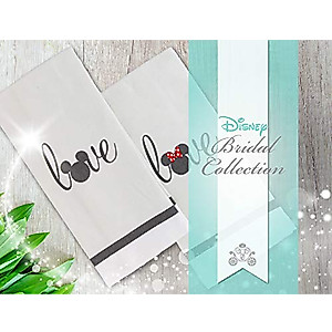 Disney 100% Cotton Kitchen Towels, 2pk, 16 x 28 inches - Mickey and Minnie Love