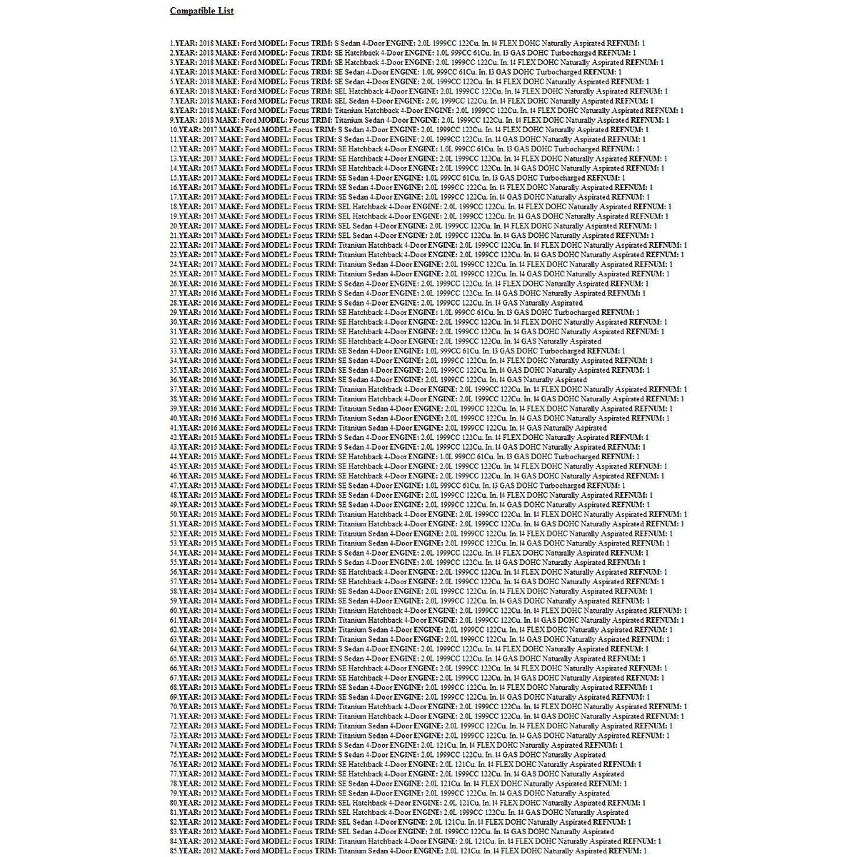 Fanlide 3rd Third Brake Light for Ford Focus 2012 2013 2014 2015 2016 2017, High Mount Brake Light Lamp, BM5Z-13A613-A BM5Z13A613A