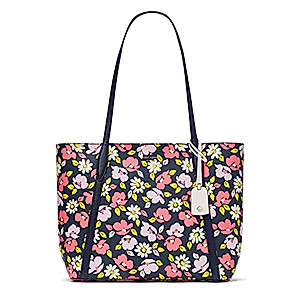 kate spade handbag for women Cara tote bag purse large, Blue multi, Large