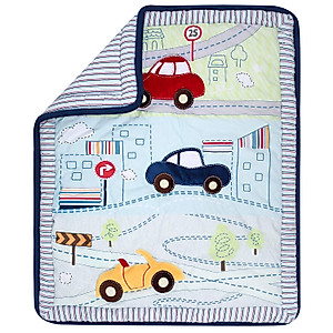 My Little Town 4-Piece Nursery Crib Bedding Set for Newborn Baby Infant