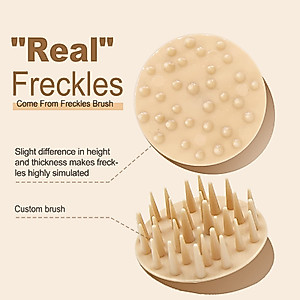 Freckle Stamp Natural Like Freckle Pen Makeup Fake Freckles Cushion Waterproof Long Lasting Quick Dry, Get Sun-kissed Stars Makeup Freckle in One Press, Pleasant Brown (Coffee), 15g