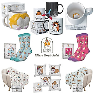 Corgi Palace Corgi Bottom’s Up Surprise Mug, Funniest Corgi Coffee Mug Ever, Best Corgi Gifts for Corgi Lovers, Yes - Corgi Butt Corgi Mug, Funny Corgi Gifts