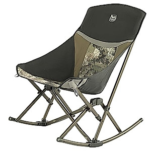 TIMBER RIDGE Portable Rocking Camping Adults Patio Rocker Chair Foldable for Lawn, Yard, Indoor, Support up to 300 lbs, Carry Bag Included, Camo