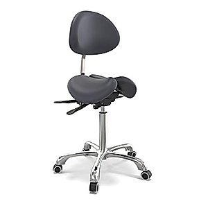 Master Massage Berkeley Ergonomic Split Seat Style Backrest Saddle Stool With Two Tilting Option In Royal Blue, 1count