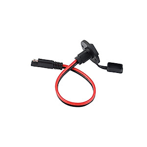 Weatherproof SAE Quick Disconnect 12 AWG SAE Extension Cable Power Socket Sidewall Port for Solar Generator Battery Charger 1 FT #2 Pack