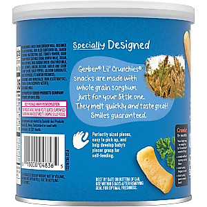Gerber Snacks for Baby Lil Crunchies, Ranch, 1.48 Ounce (Pack of 6)