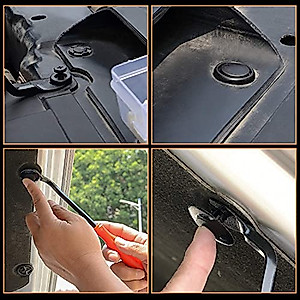 GOOACC 166 Pcs Car Retainer Clips &Screw Grommets - 12 Most Popular Sizes & Applications for GM Toyota Honda Nissan Mazda - Bonus Fastener Remover