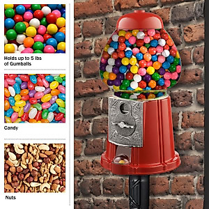 6260 Great Northern 15" Vintage Candy Gumball Machine & Bank with Stand - Everyone Loves Gumballs!