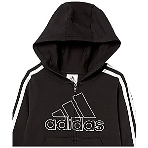 adidas baby boys 2 Piece Classic French Terry Jacket Set, Black, 3 Months US