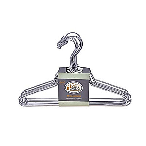 10 Quality Metal Children Hangers, Swivel Hook, Stainless Steel Heavy Duty Wire Clothes Hangers (10, Kids - 12" inch)