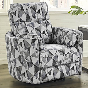 Parker Living Radius Fabric Power Swivel Glider Recliner in Dusk/Multi-Color